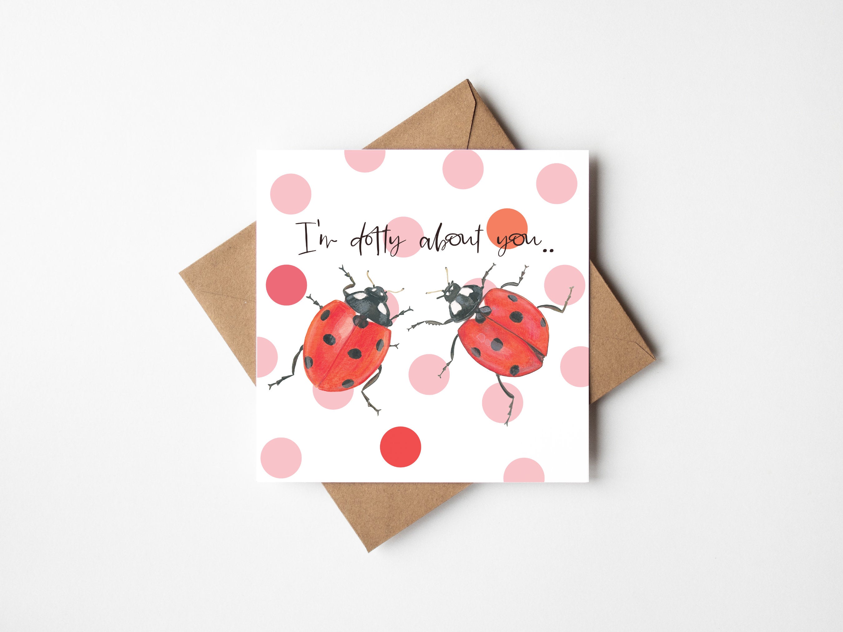 ‘I’m Dotty About You!’ Valentine’s Card – By Antonia Illustration Ltd